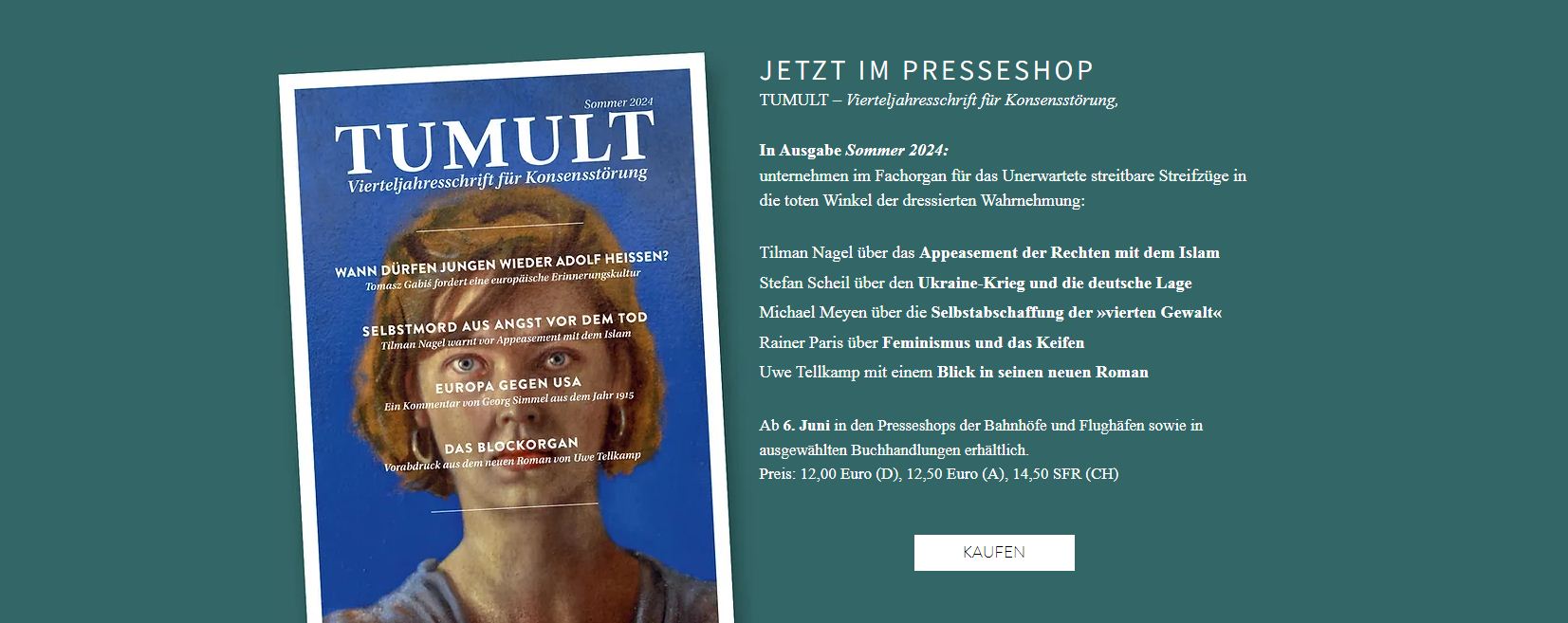 Zeitschriftenkritik: Tumult – Zeitschrift für nationale Identität